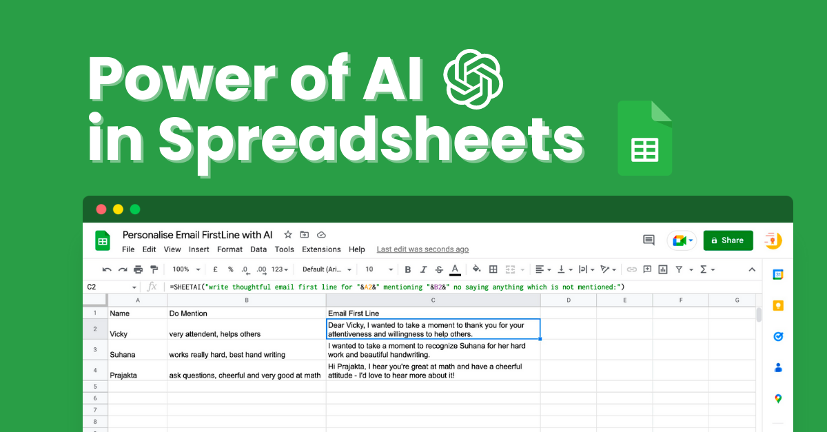 Praktis, Ai di Google Sheet Bisa Mempermudah Pekerjaanmu! - Teropong Media