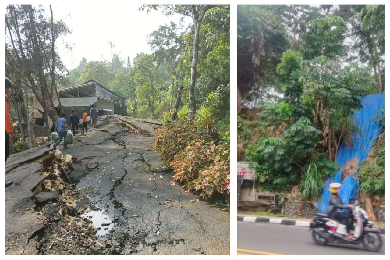 BPBD Ingatkan Wisatawan Waspada Longsor di Jalur Puncak Bogor - Teropong Media