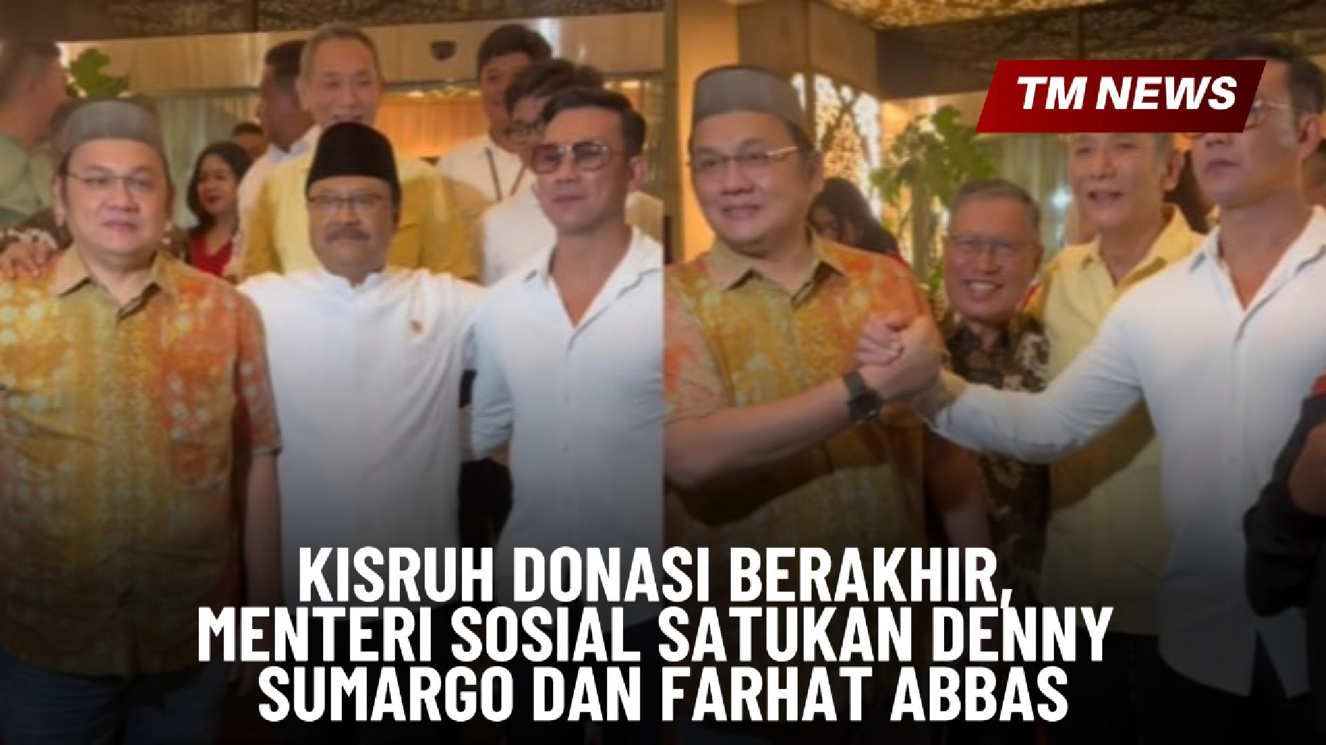 Kisruh Donasi Berakhir, Menteri Sosial Satukan Denny Sumargo dan Farhat Abbas