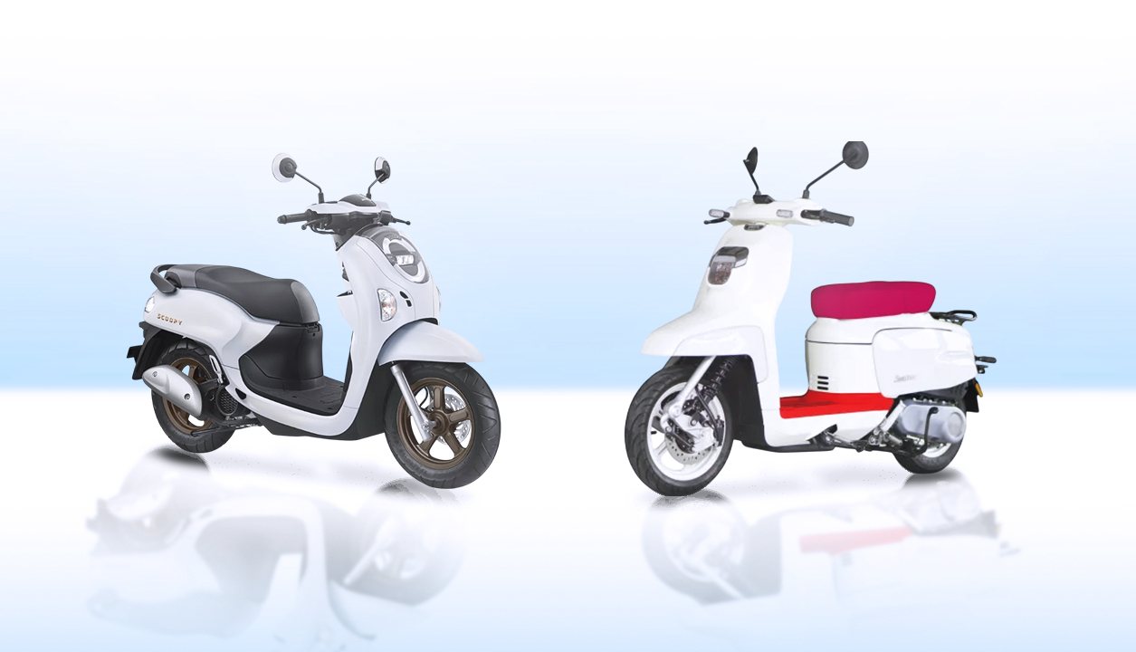 WMoto Swiftbee vs Honda Scoopy, Skutik Malaysia atau Jepang?