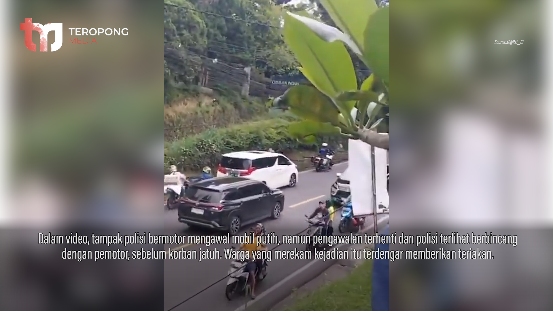 Viral! Detik-Detik Polisi Patwal Diduga Tendang Pemotor di Puncak hingga Terjatuh - Teropong Media