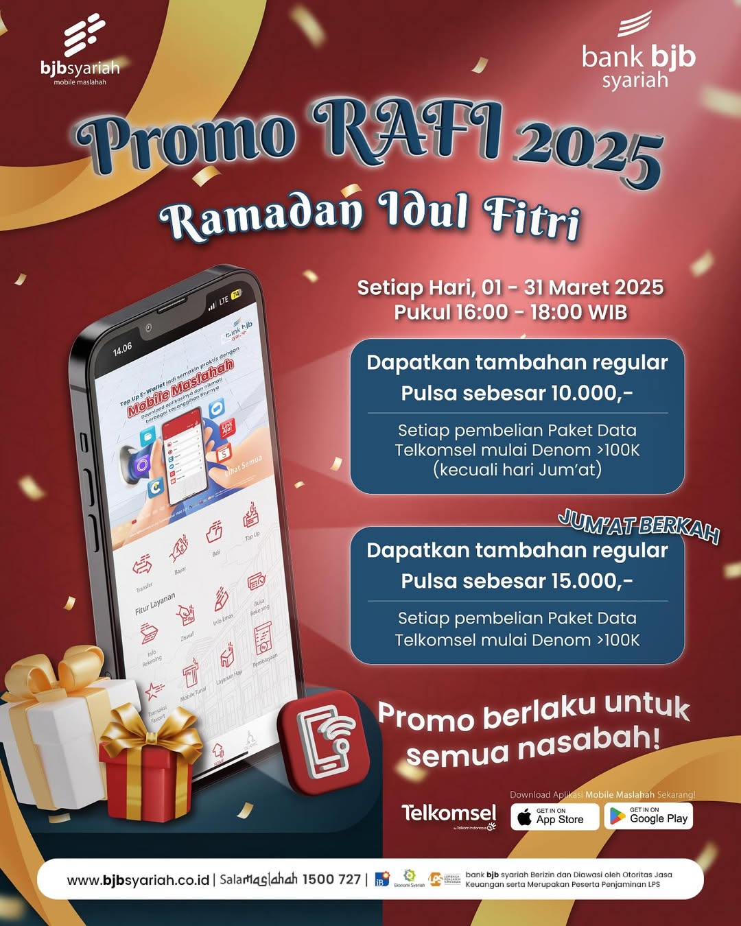 bank bjb syariah Gelar Promo RAFI 2025, Beli Paket Data Telkomsel Bonus ...