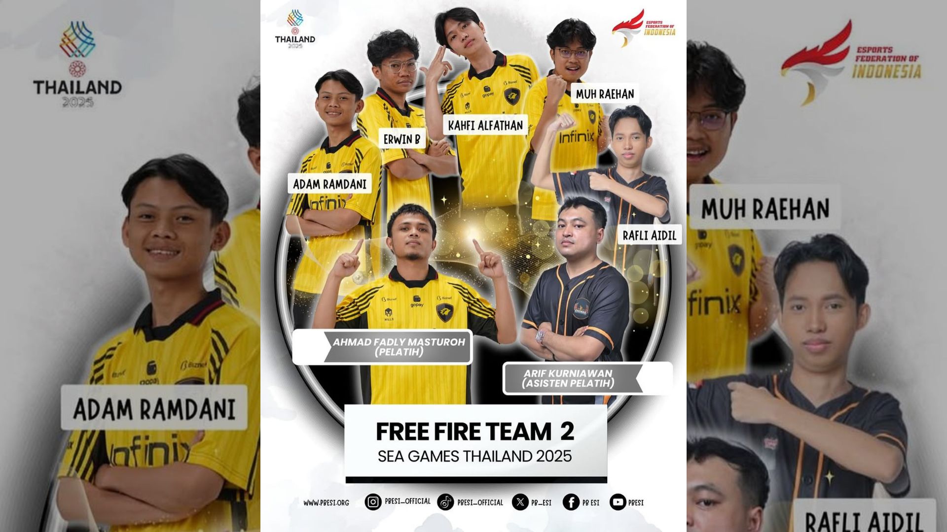 PB ESI Resmi Umumkan Timnas Free Fire Indonesia Team 2 untuk SEA Games 2025 - Teropong Media