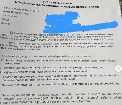 Geger! Surat Larangan Orang Tua Tuntut MBG saat Anak Keracunan, Pembungkaman? - Teropong Media