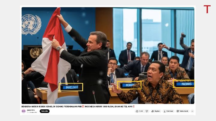 CEK FAKTA: Delegasi Israel Robek Bendera Indonesia di Sidang PBB ...
